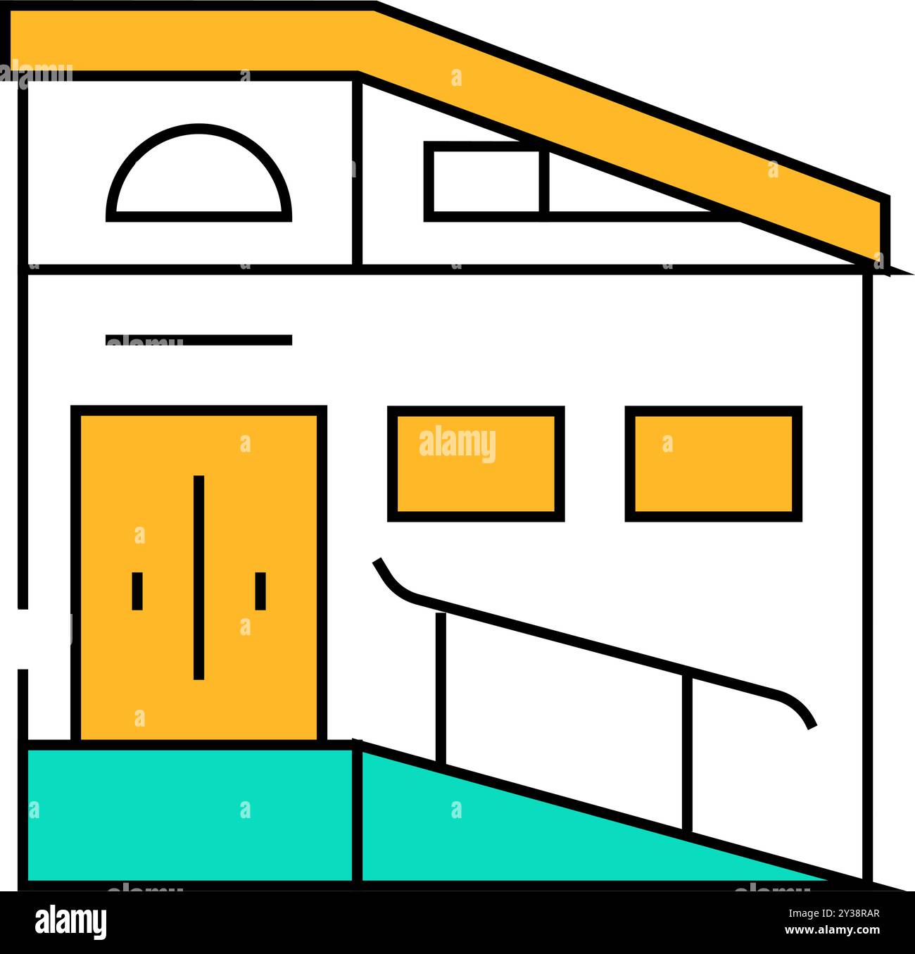 building ramp icon color illustration Stock Vector Image & Art - Alamy