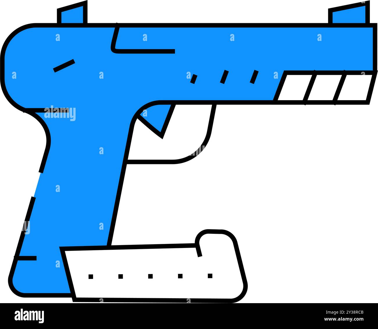 traumatic weapon protest meeting icon color illustration Stock Vector ...