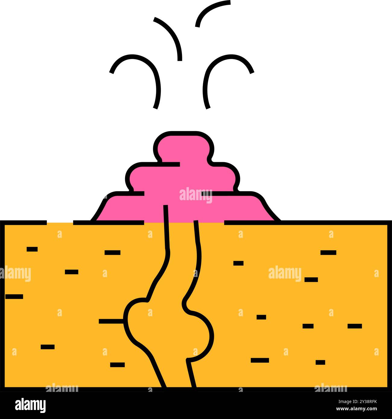 mud volcano icon color illustration Stock Vector Image & Art - Alamy