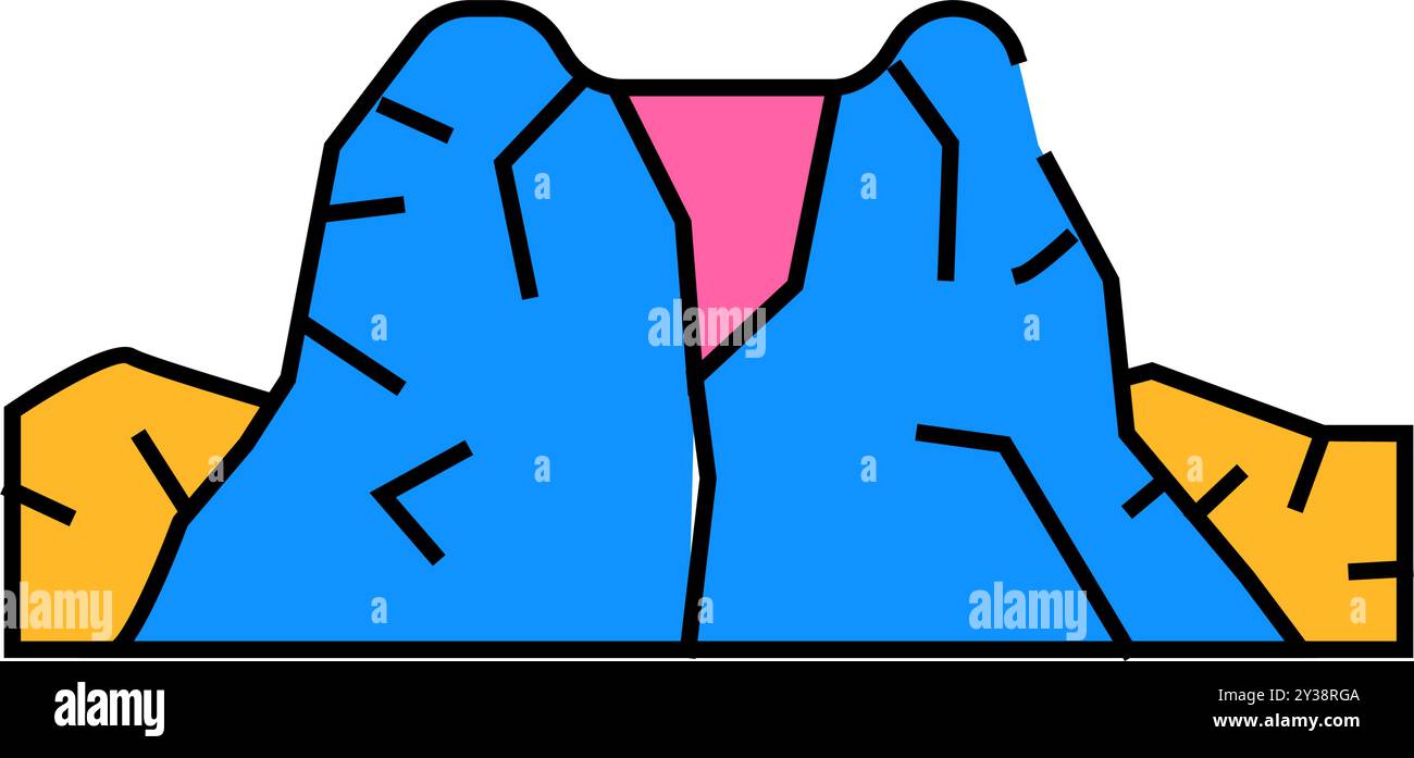 caldera volcano icon color illustration Stock Vector Image & Art - Alamy