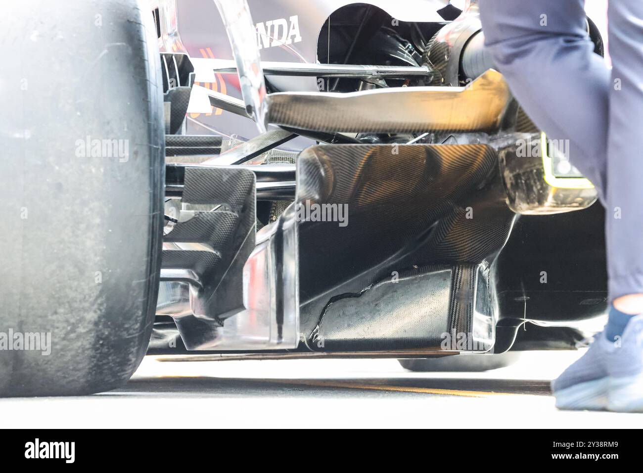 Baku, Azerbaijan - 13/09/2024, Red Bull Racing RB20, mechanical detail ...