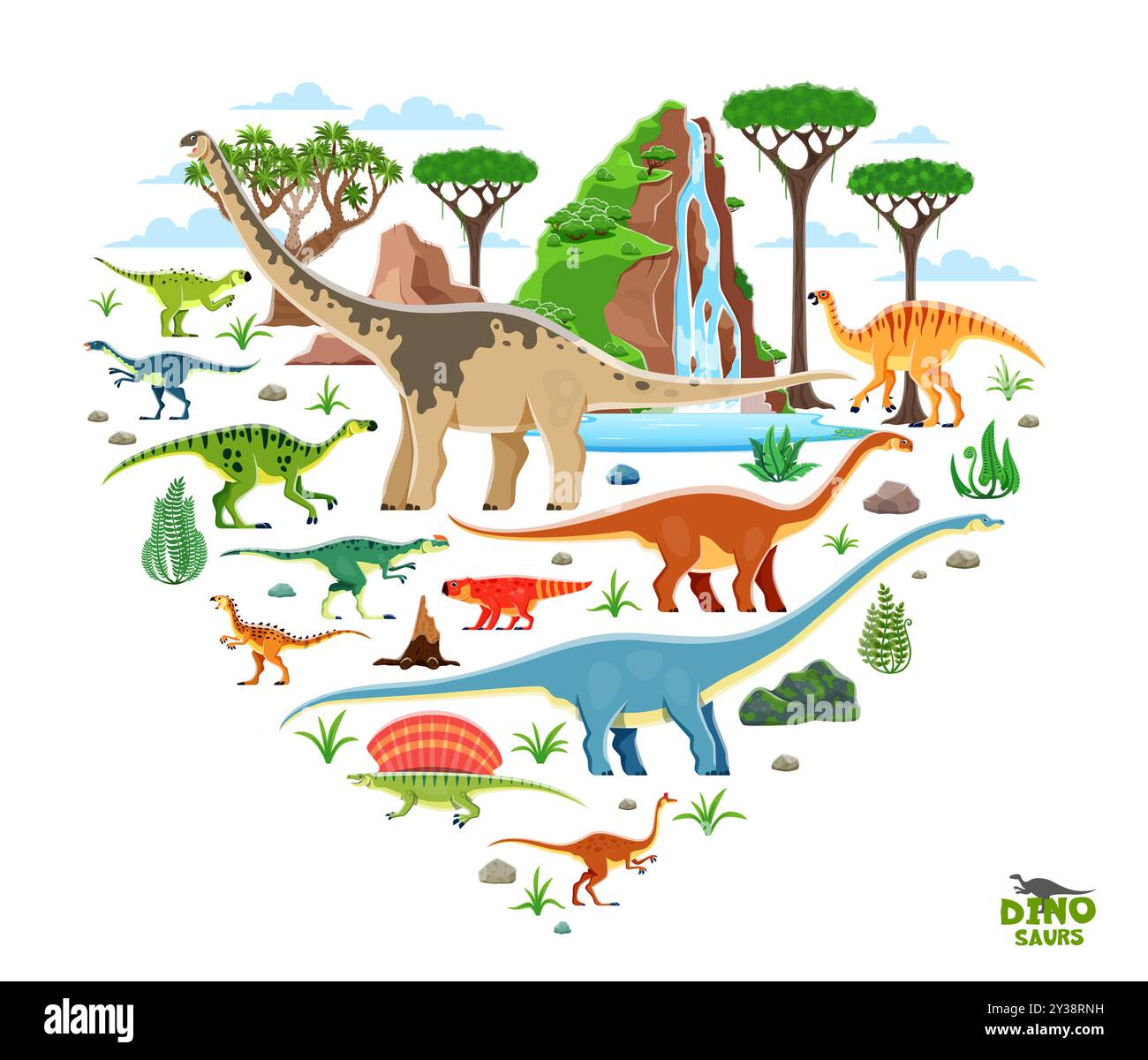 Mountain tree ferns Stock Vector Images - Alamy