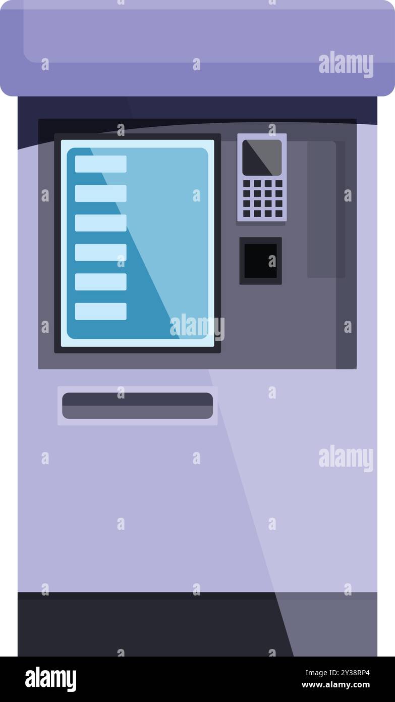 Modern atm machine is displaying withdraw options, ready for customers to use Stock Vector Image ...