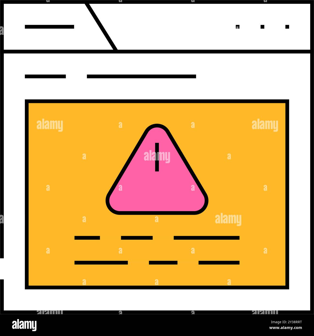 warning message icon color illustration Stock Vector Image & Art - Alamy