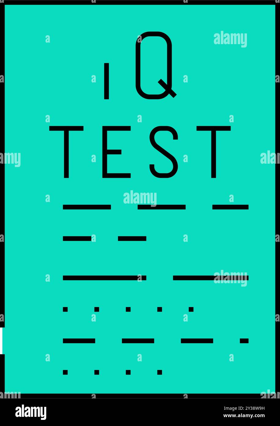 iq test icon color illustration Stock Vector Image & Art - Alamy