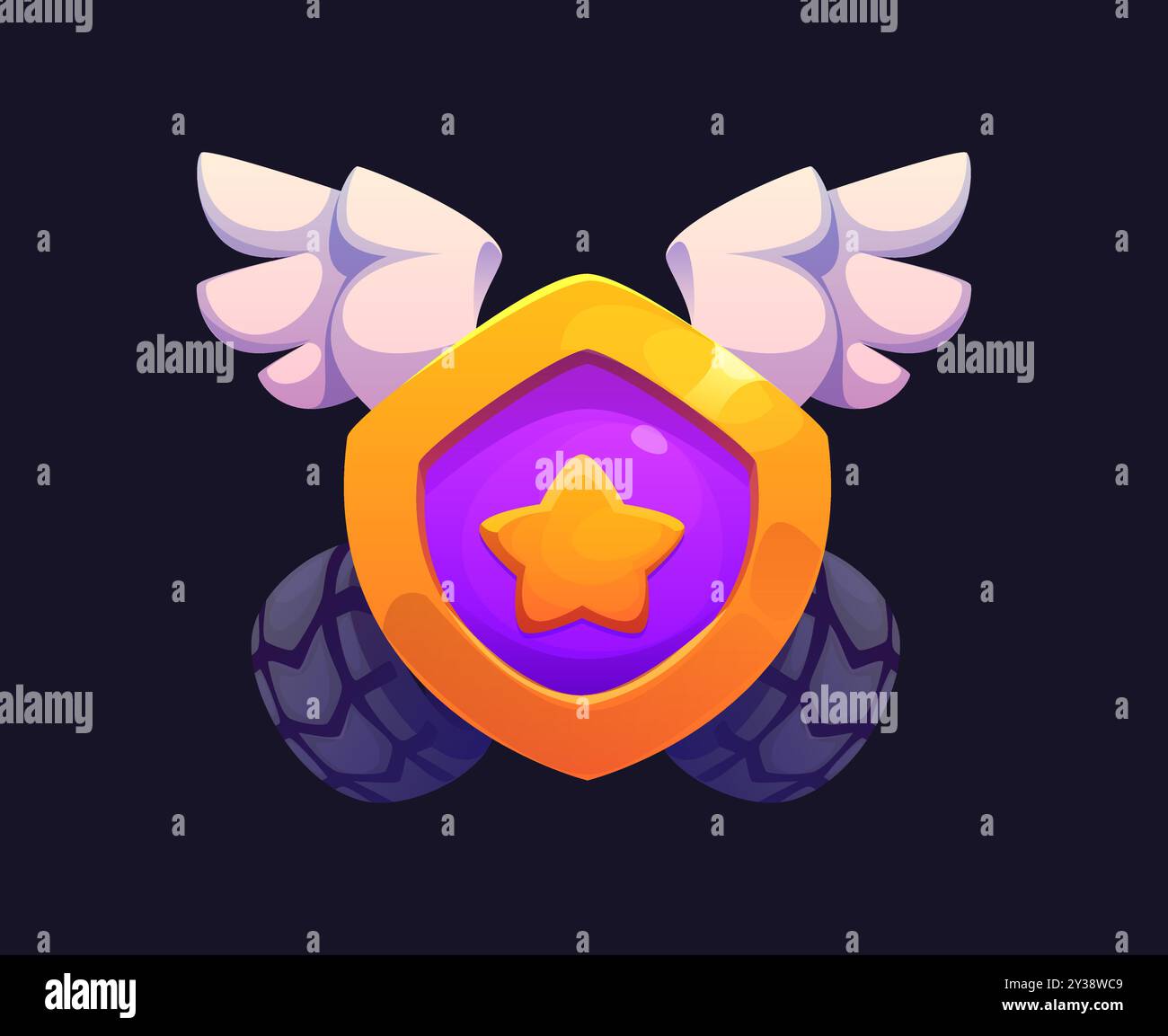 Motor and car racing rank award badge, featuring a winged shield with ...