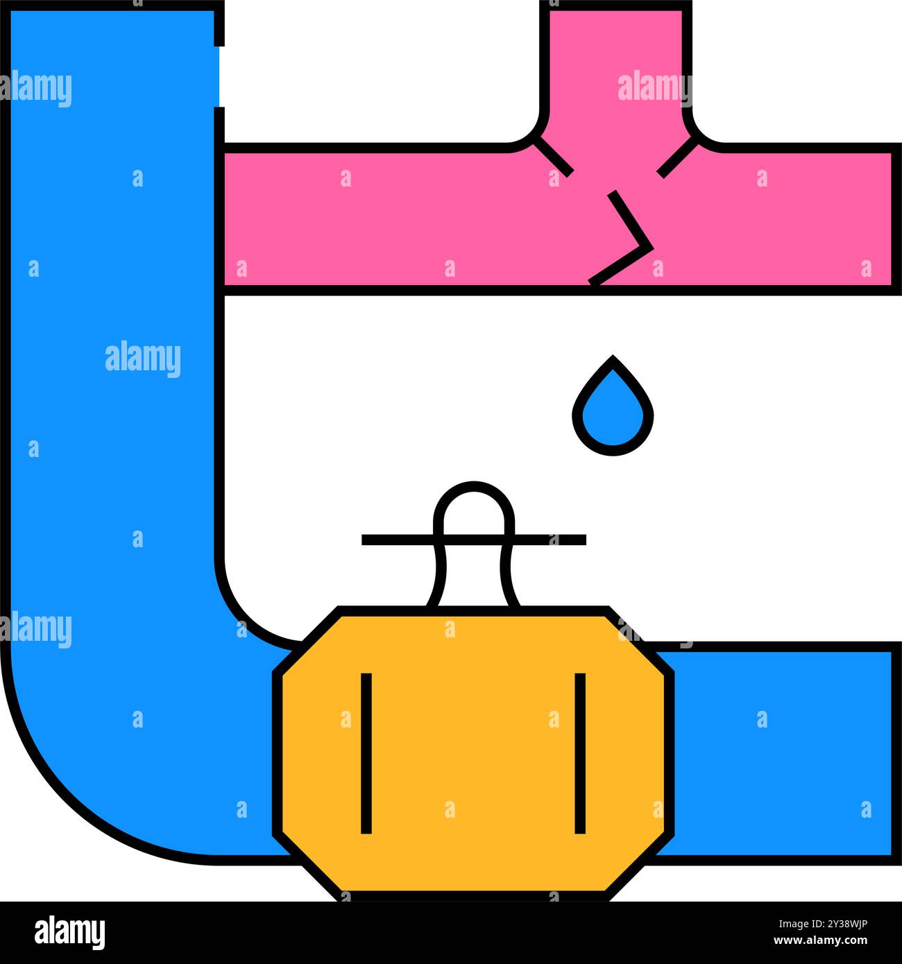 pipe repair icon color illustration Stock Vector Image & Art - Alamy