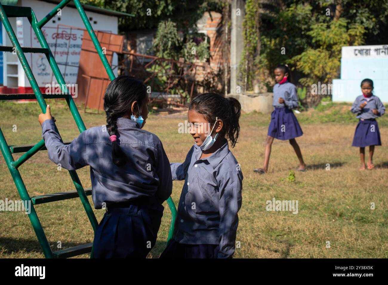 Kids at government school in Assam Stock Photo - Alamy