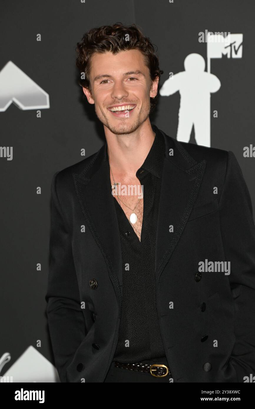 Shawn Mendes attends the 2024 MTV Video Music Awards at UBS Arena on ...