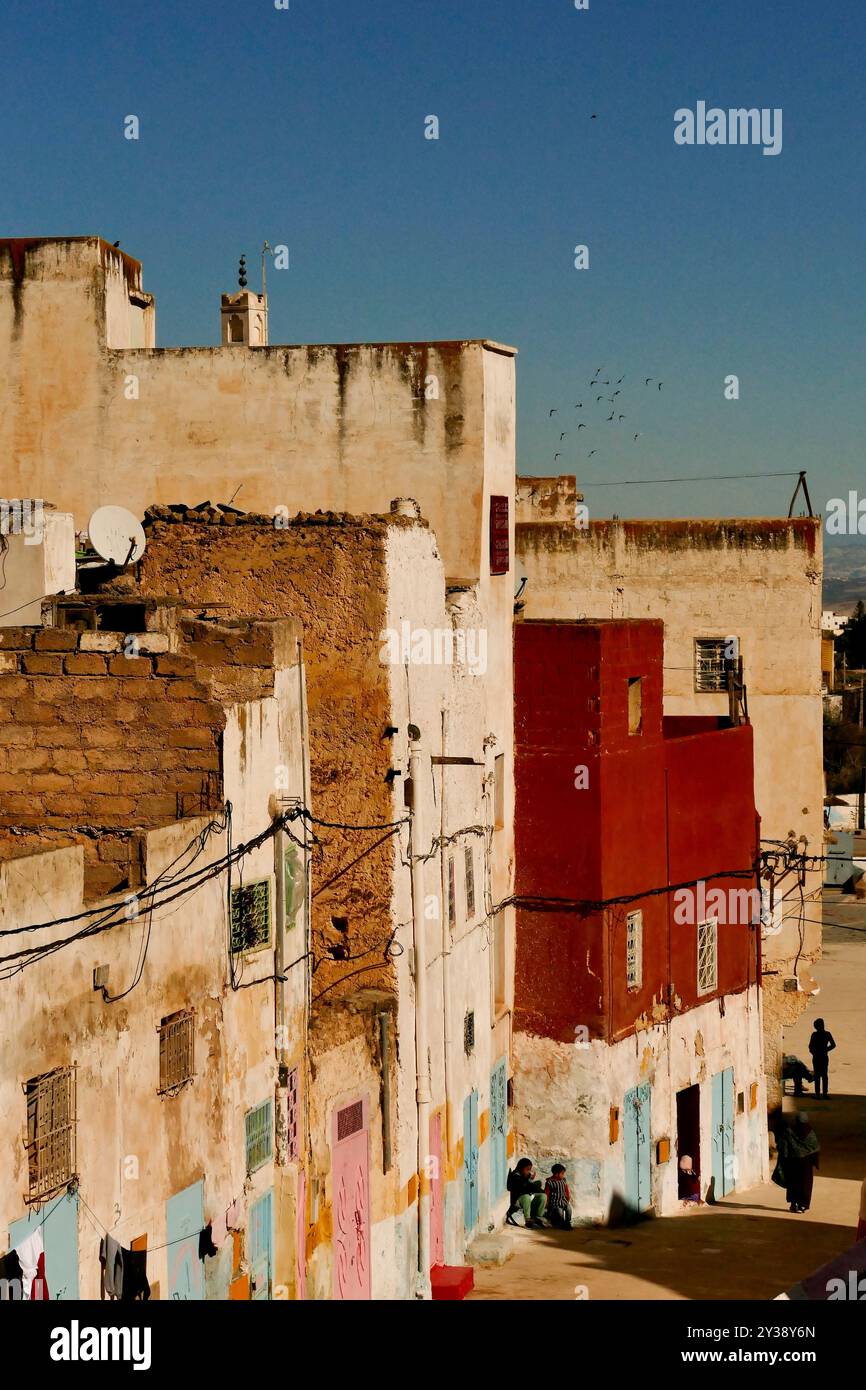 Bhalil Morocco the city of cave houses, 6 km north west of Sefrou. This ...