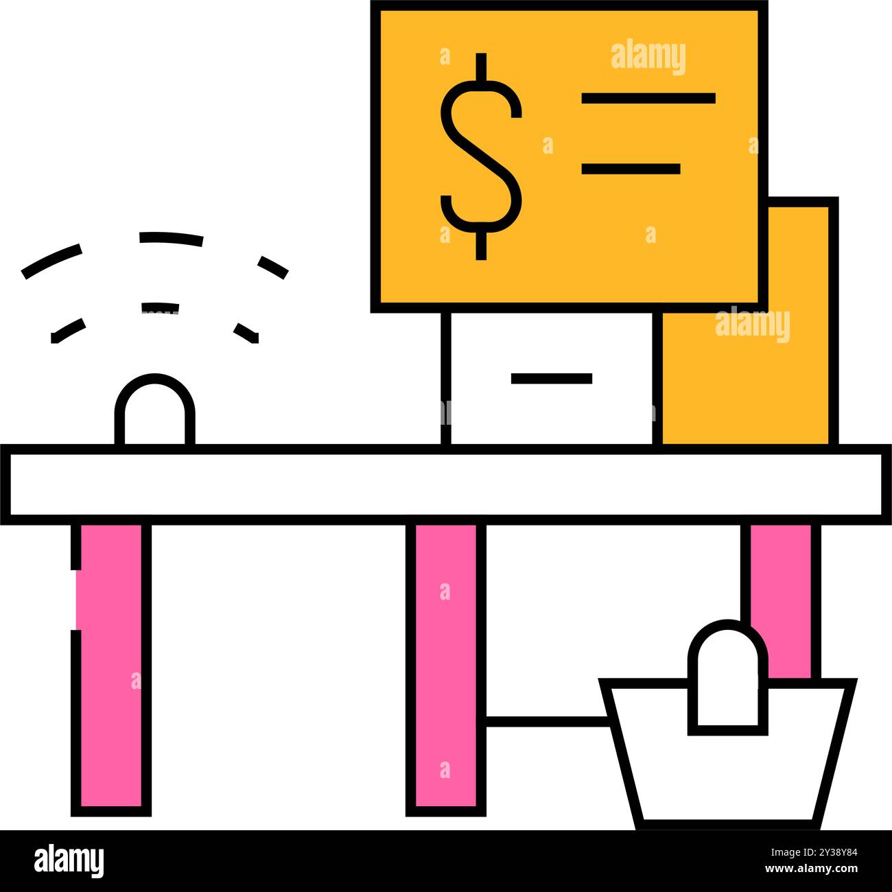 self-service checkout icon color illustration Stock Vector Image & Art ...