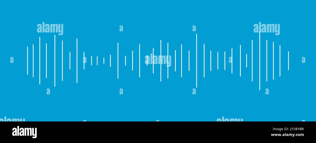 Equalizer illustration waveform line. Voice graphic player. Vector ...
