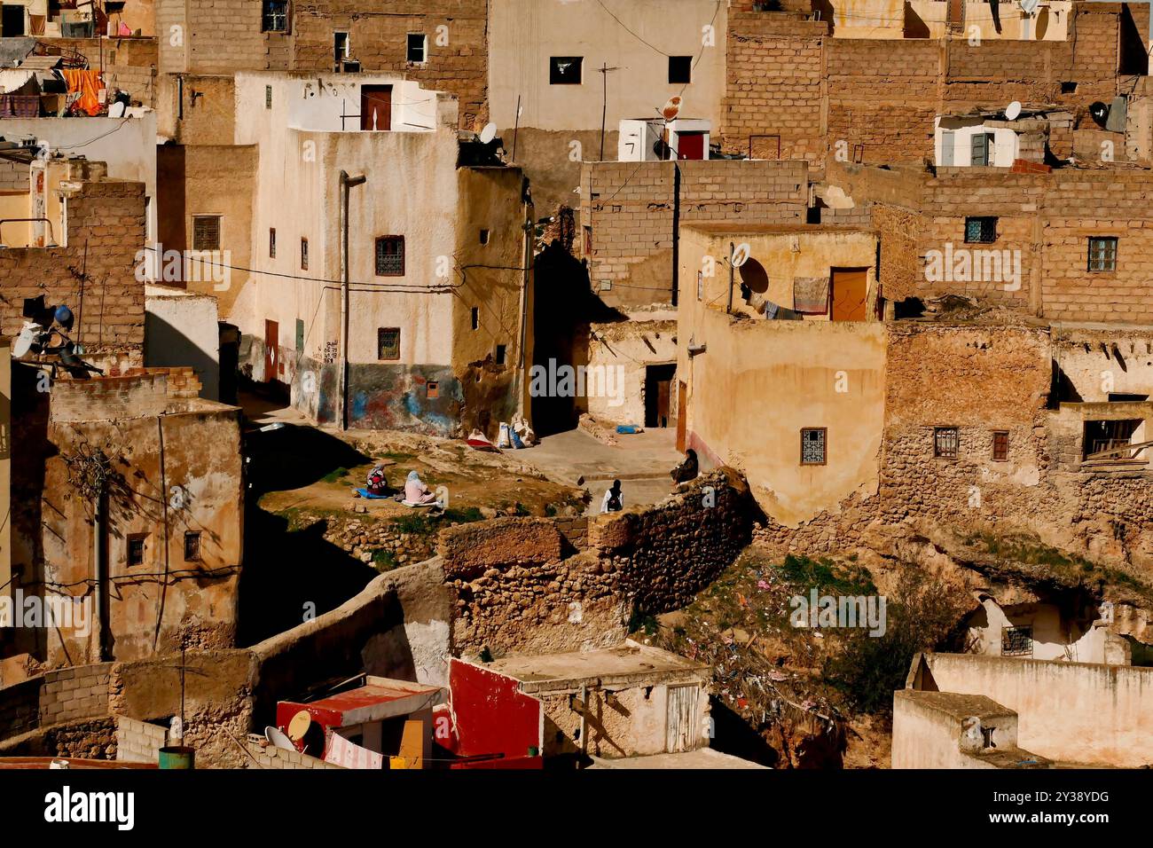 Bhalil Morocco the city of cave houses, 6 km north west of Sefrou. This ...