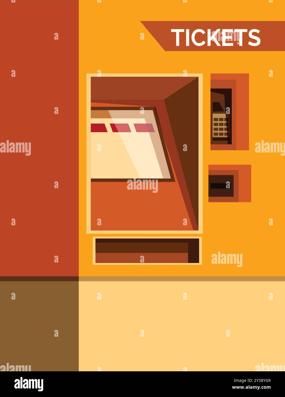 Illustration featuring a ticket vending machine, inviting users to ...