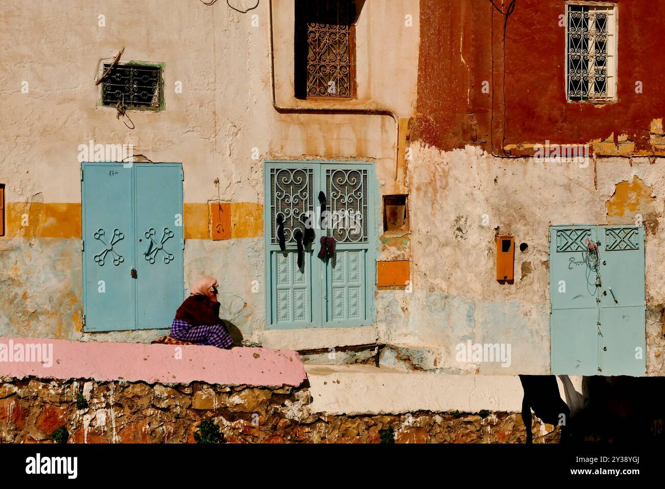 Bhalil Morocco the city of cave houses, 6 km north west of Sefrou. This ...