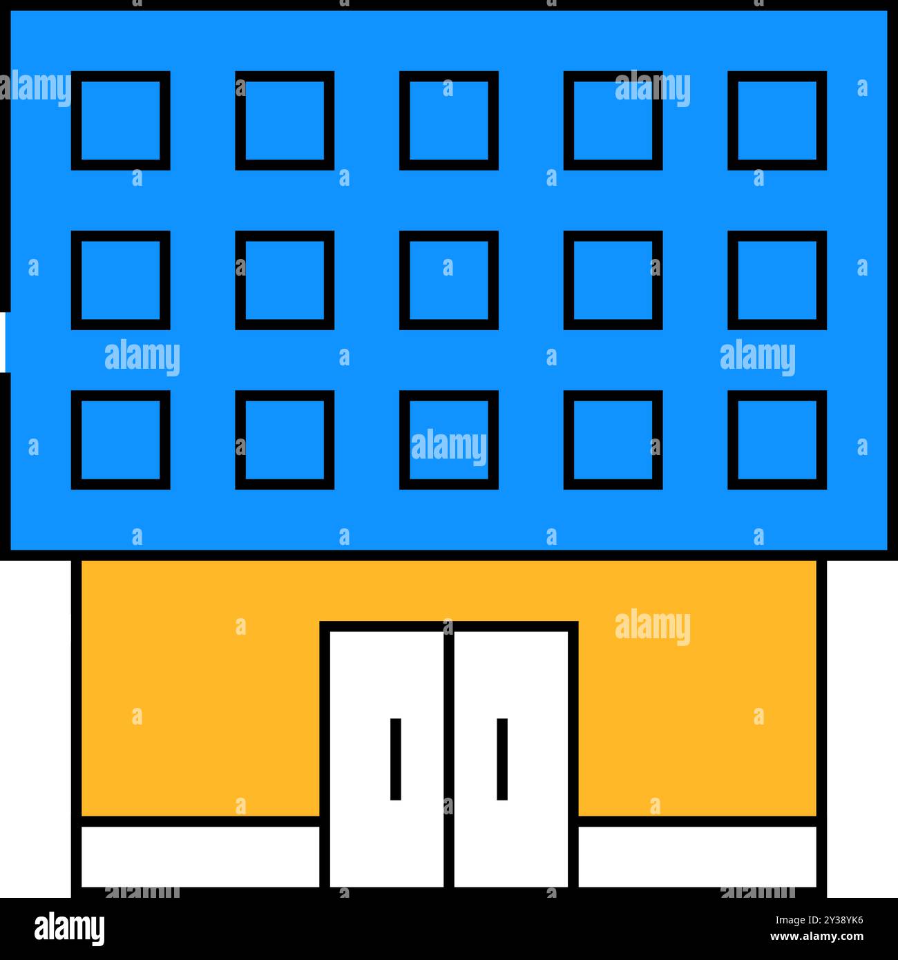 school building icon color illustration Stock Vector Image & Art - Alamy
