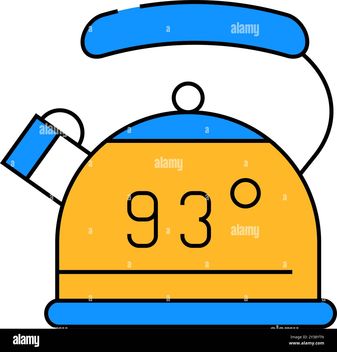 Kettle boiling water color icon hi-res stock photography and images - Alamy