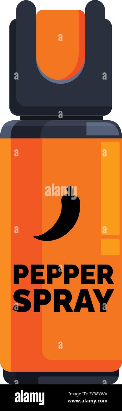Orange pepper spray canister protecting from attacker Stock Vector ...