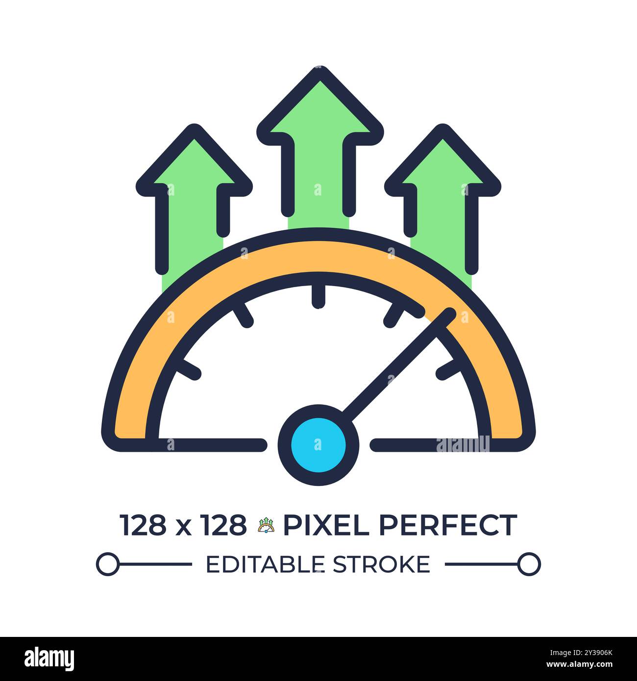 Efficiency meter RGB pixel perfect color icon Stock Vector Image & Art ...