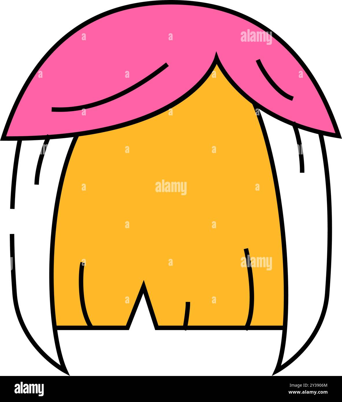 wig hair icon color illustration Stock Vector Image & Art - Alamy