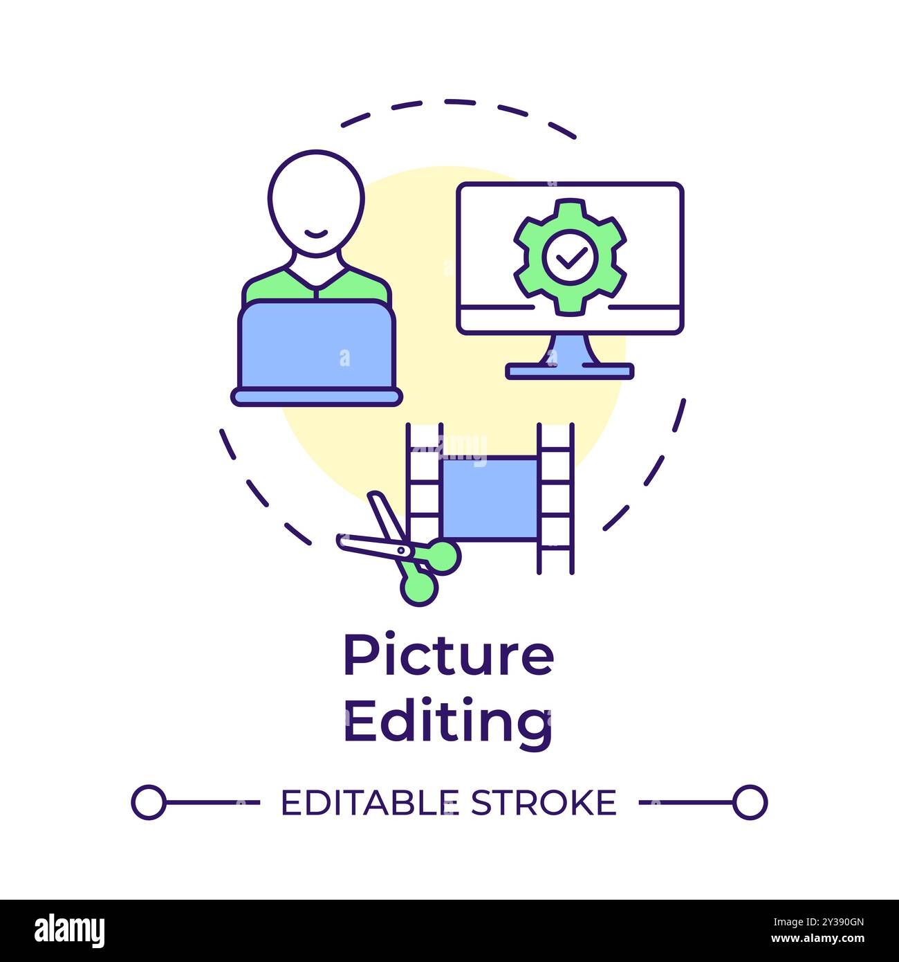 Picture editing multi color concept icon Stock Vector Image & Art - Alamy Picture editing multi color concept icon Stock Vector Image & Art - Alamy