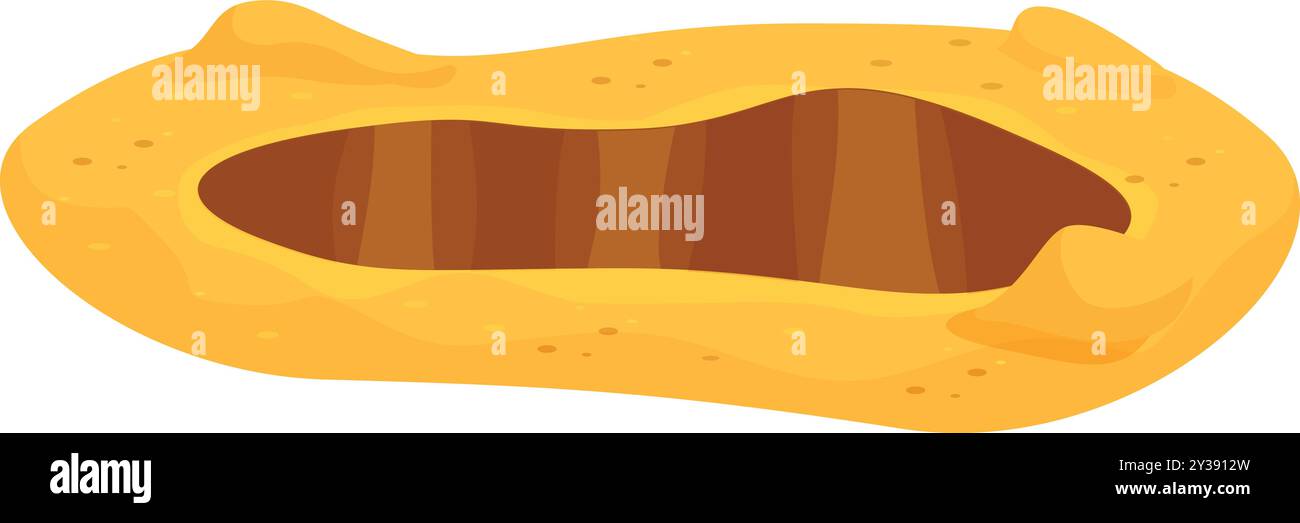 Big hole ground cross section showing the soil layers for geology ...