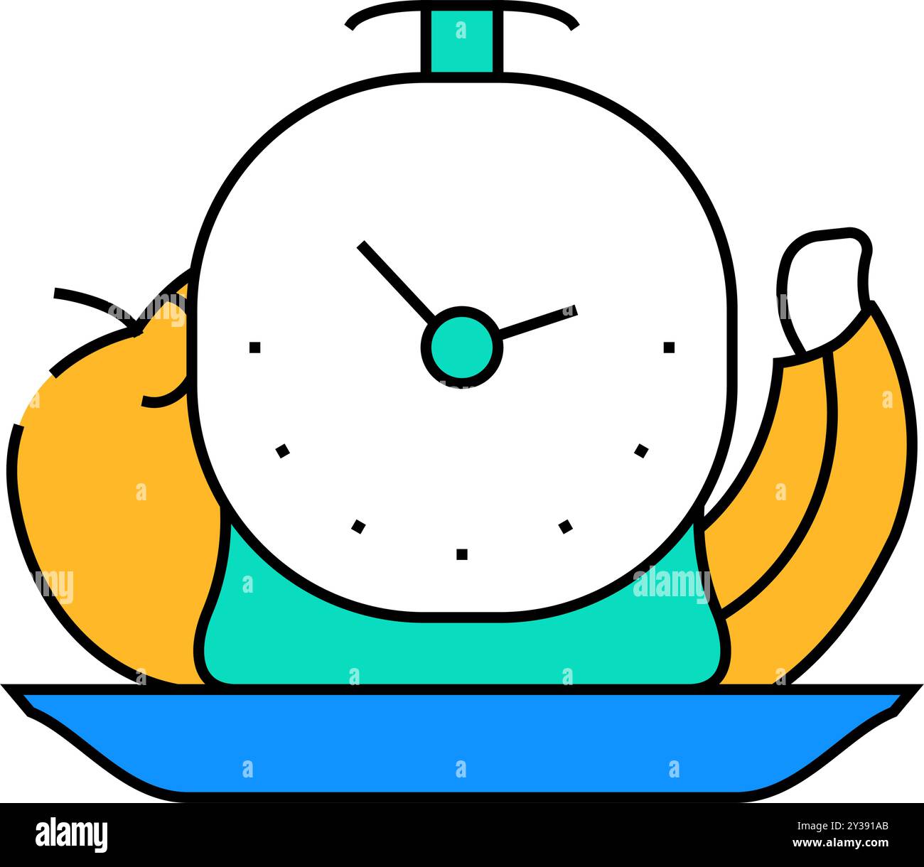 food by hour icon color illustration Stock Vector Image & Art - Alamy