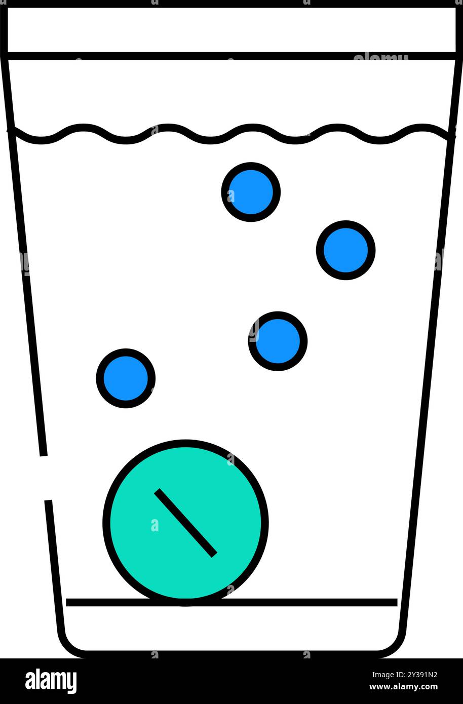 water soluble pills icon color illustration Stock Vector Image & Art ...