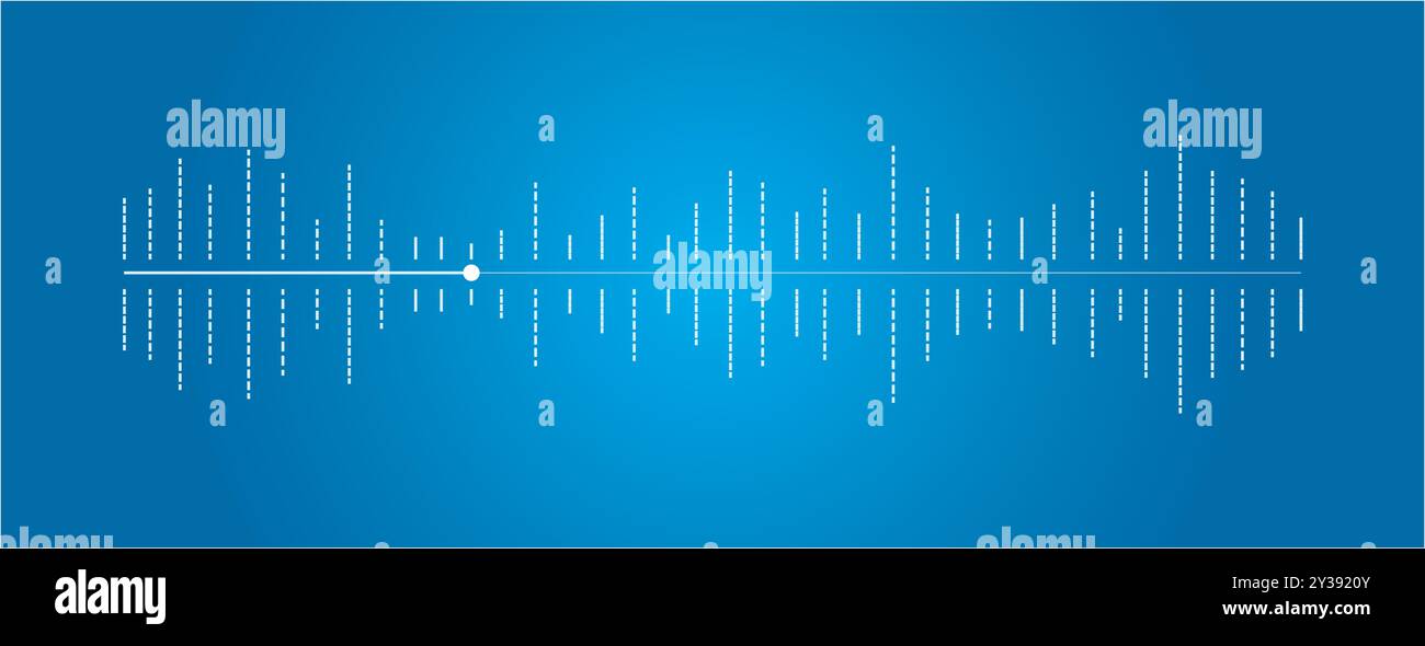 Equalizer wave banner background. Vector isolated Illustration. White ...