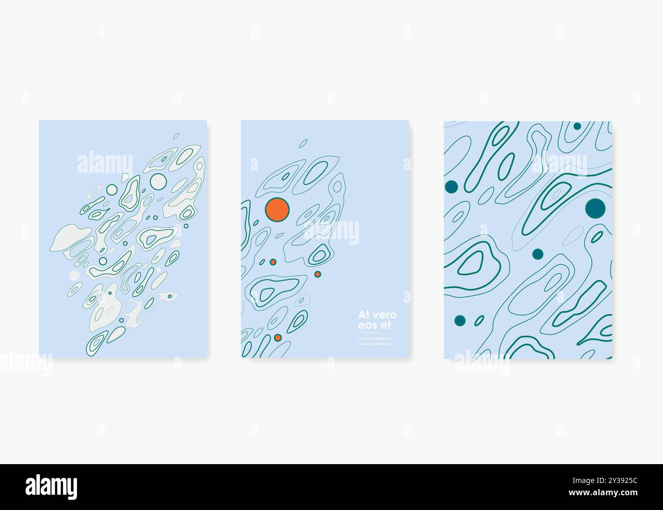 Vector modern landscape geodesy and topography map. Cover template ...