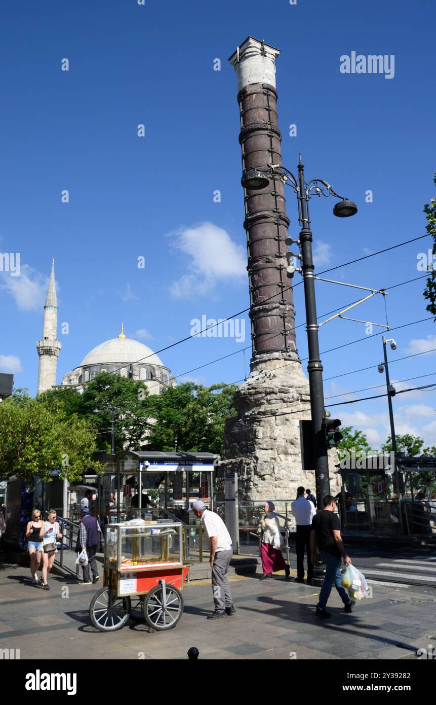 Column of Constantine, Fatih, Istanbul, Turkey, Europe-Asia Stock Photo ...