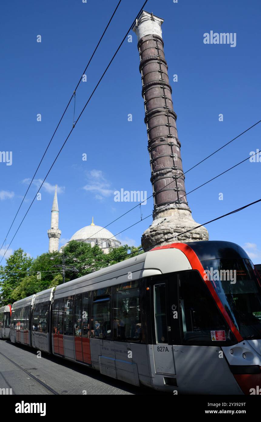Column of Constantine, Fatih, Istanbul, Turkey, Europe-Asia Stock Photo ...