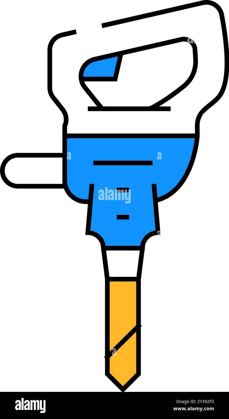 jackhammer tool icon color illustration Stock Vector Image & Art - Alamy