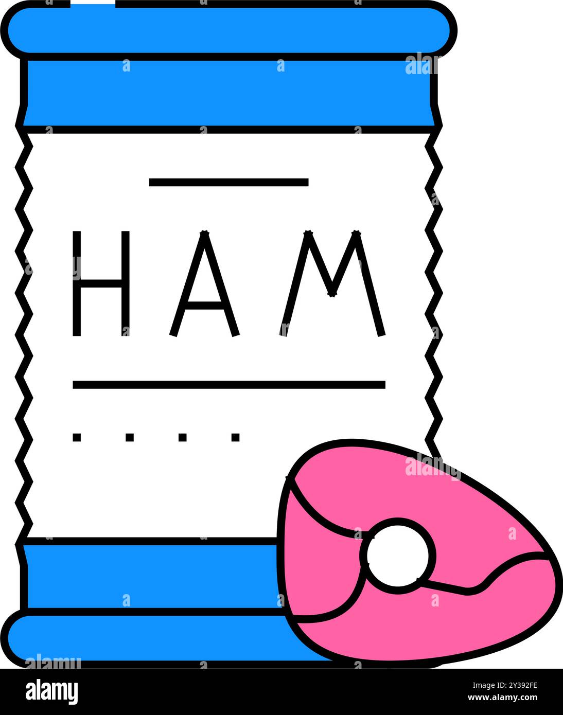ham canned food icon color illustration Stock Vector Image & Art - Alamy