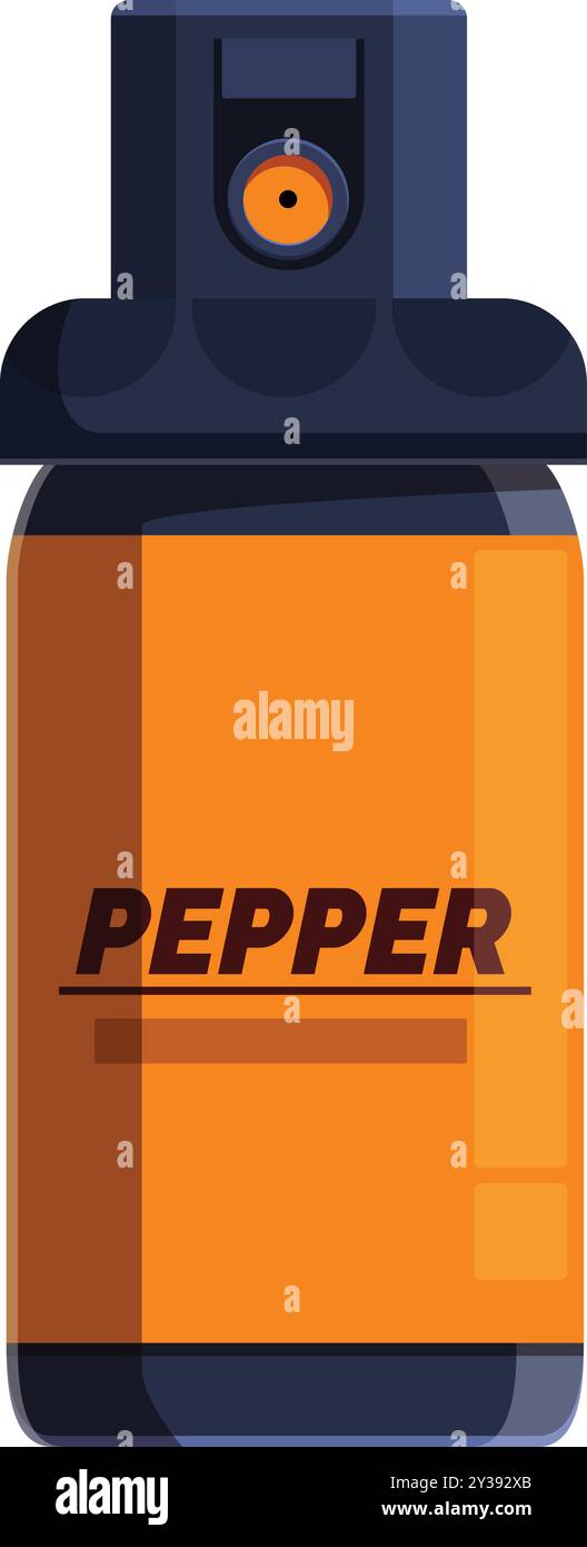 Orange pepper spray canister for self defense, a non lethal weapon used ...
