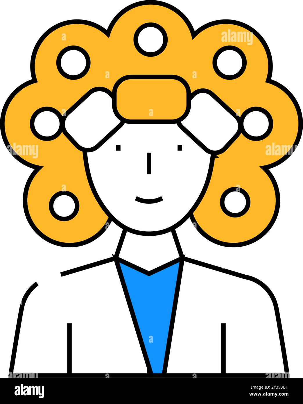 perm hair icon color illustration Stock Vector Image & Art - Alamy