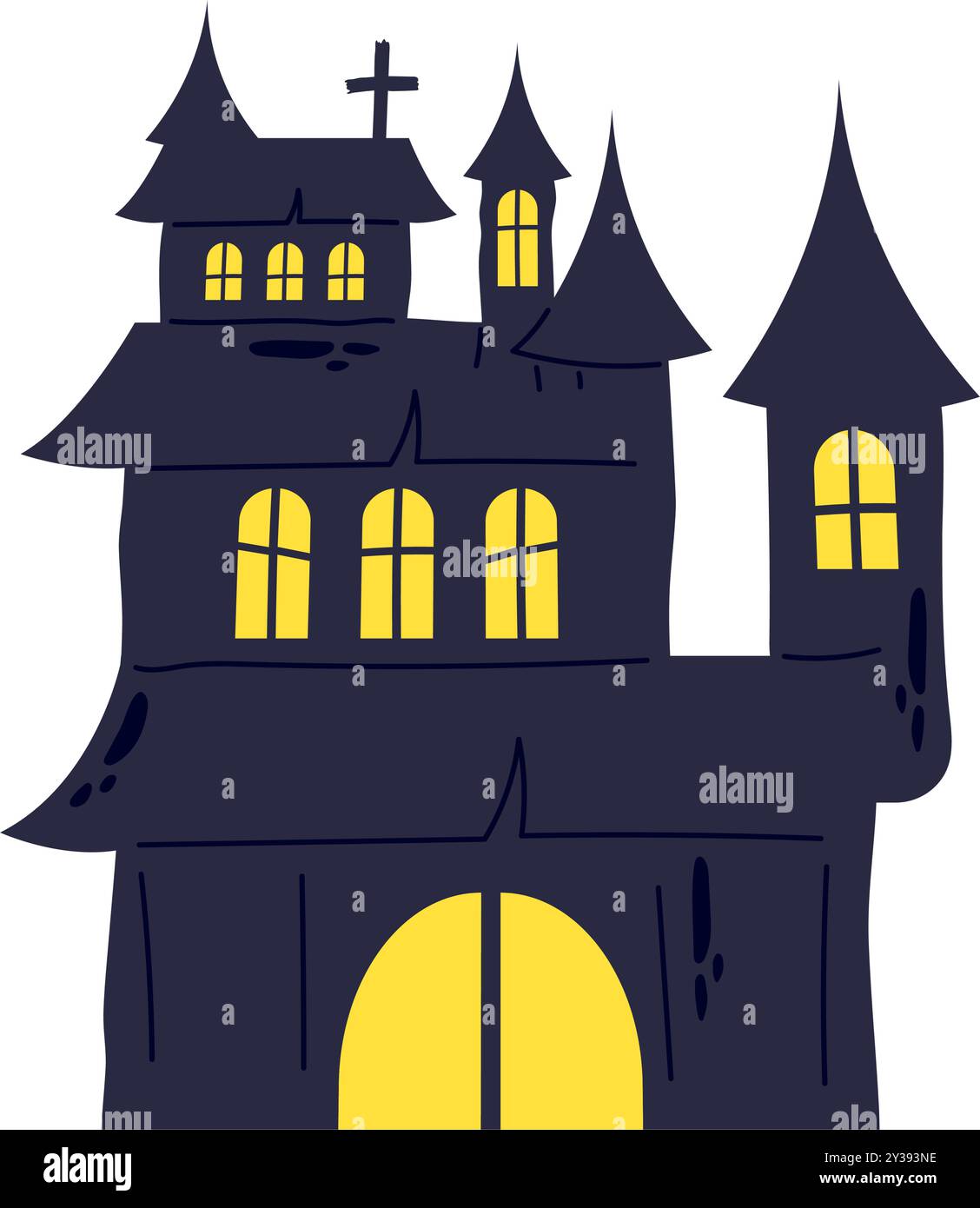 halloween creepy castle cartoon Stock Vector Image & Art - Alamy
