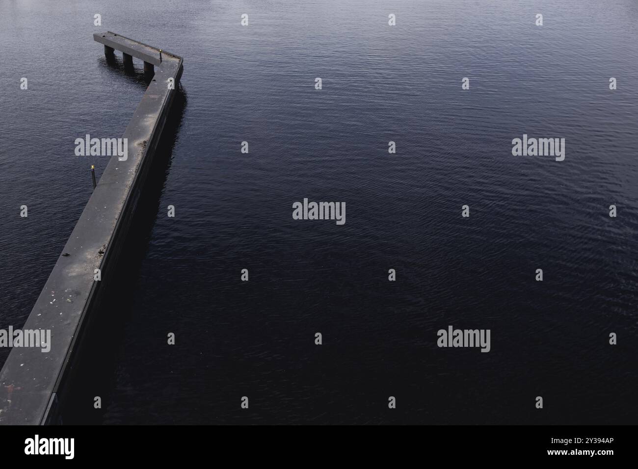 River navigation barriers or guiding structures for ships Stock Photo ...