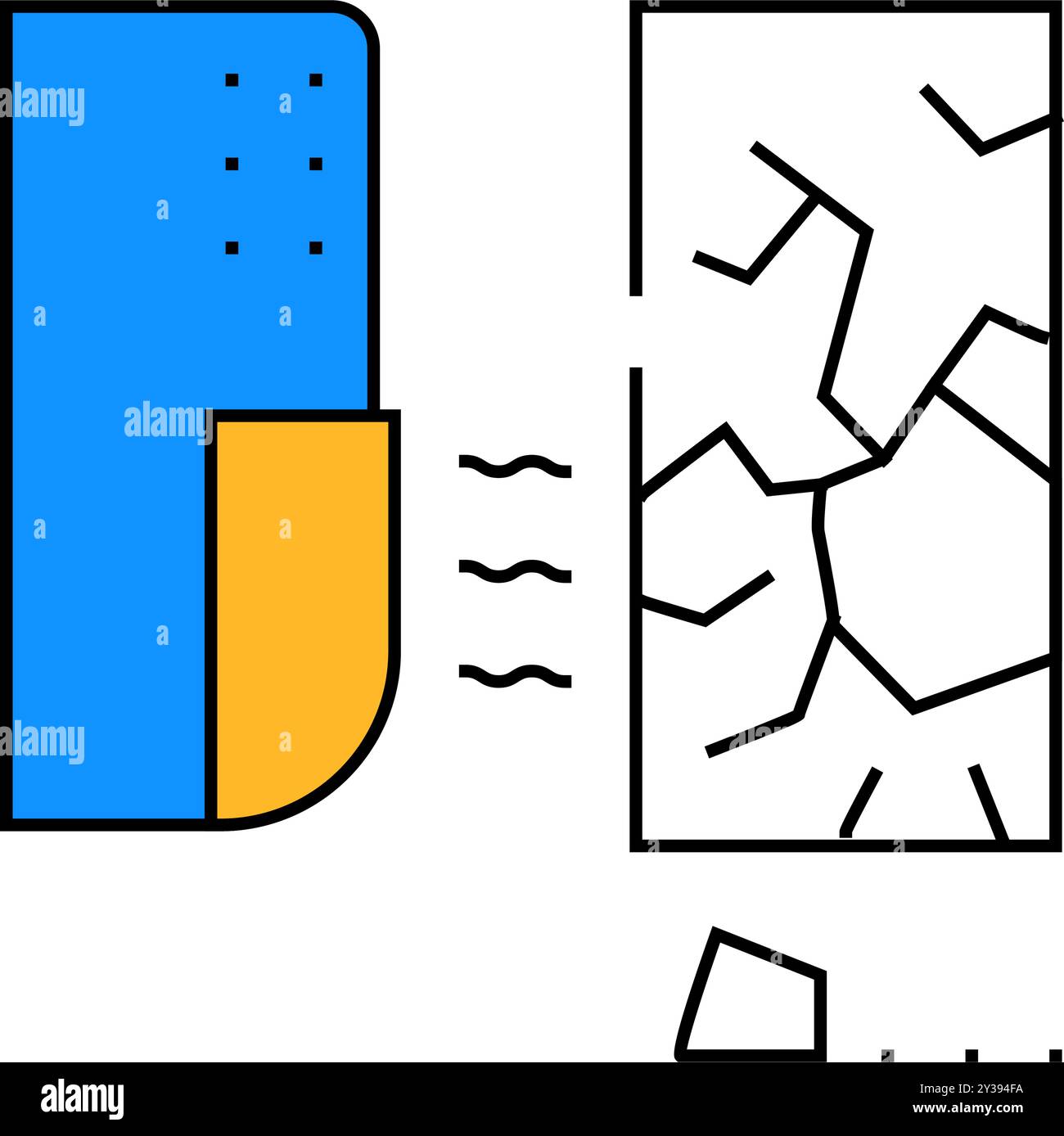 glass break sensor icon color illustration Stock Vector Image & Art - Alamy