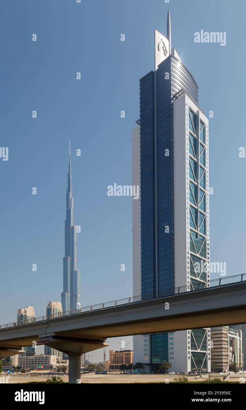 The Burj Khalifa modern tower skyscraper tower and the modern ...