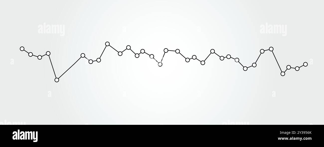 Vector line graph element. Modern simple chart background Stock Vector ...