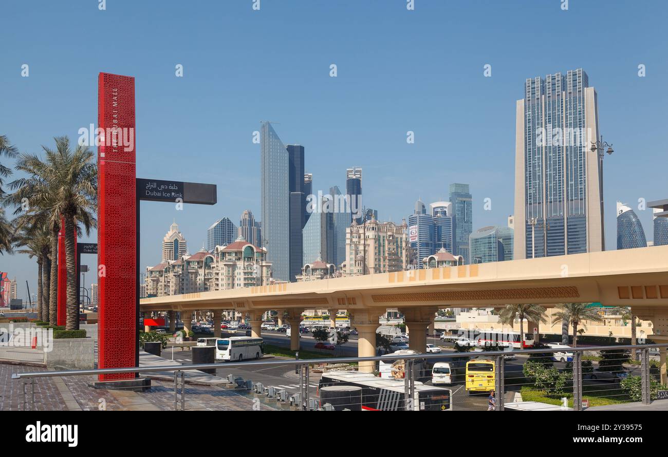 The facade of the Al Murooj Complex Gardenia Building, Dubai, United ...