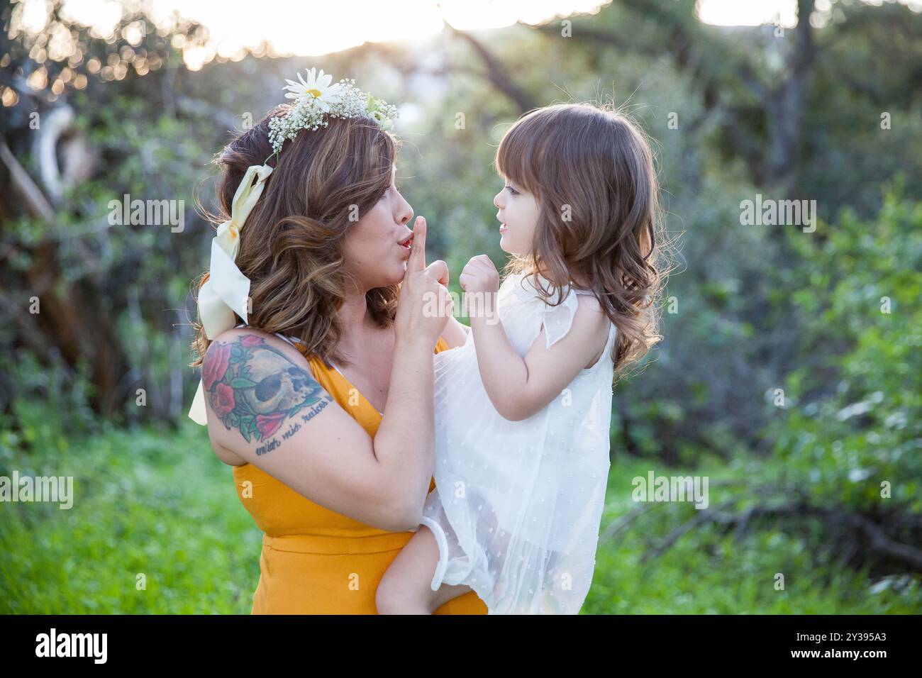 Mother and daughter sharing a quiet moment Stock Photo - Alamy