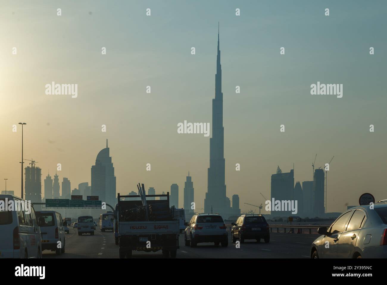 The Burj Khalifa modern architecture tower skyscraper and the skyline ...