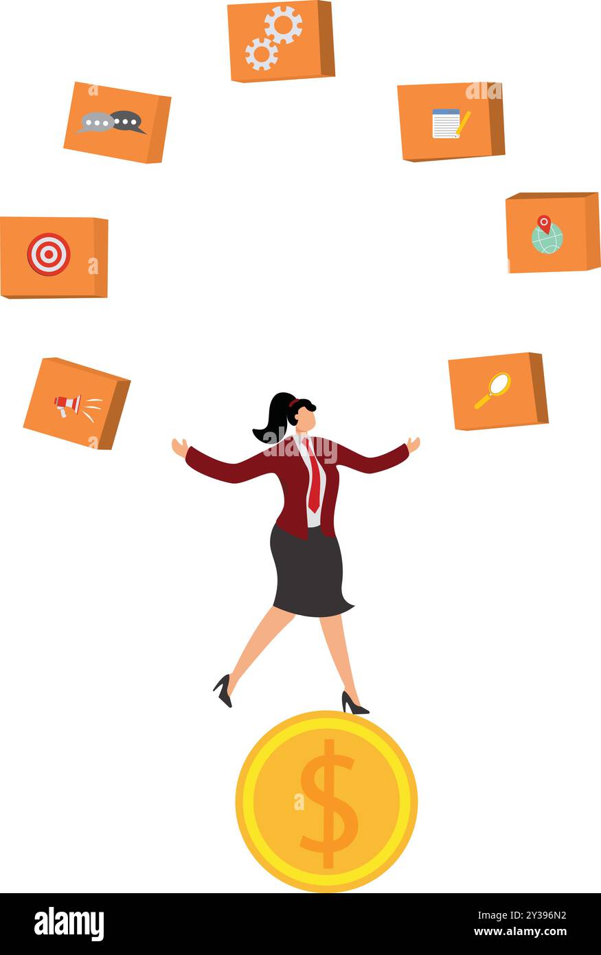 Multi tasking and juggling Stock Vector Images - Alamy