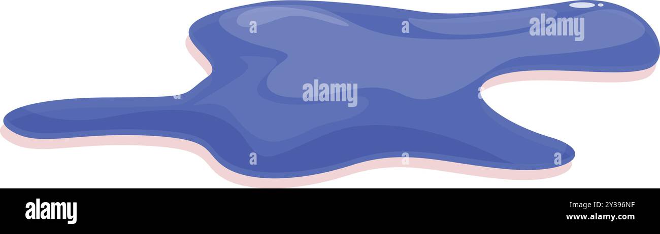 Cartoon puddle of water, juice or other liquid spreading on the floor ...