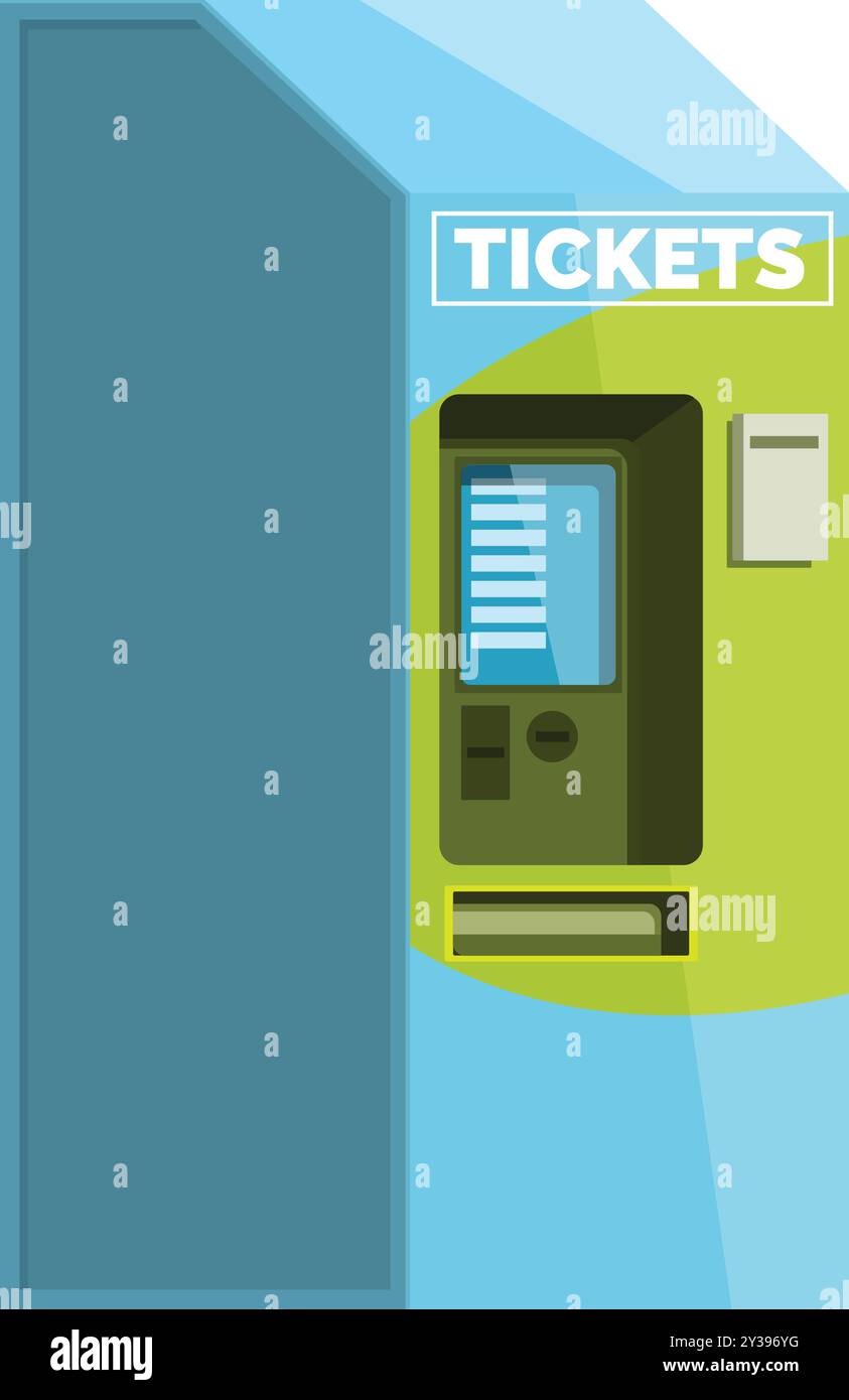 Ticket dispensing machine Stock Vector Images - Alamy