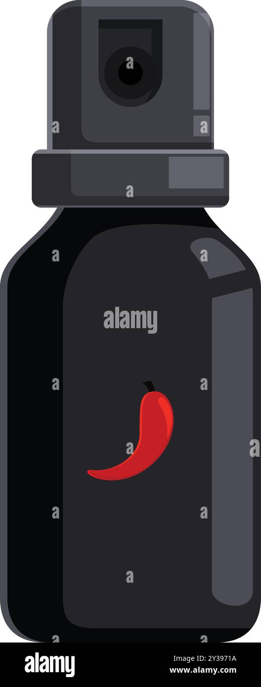 Black pepper spray bottle for self defense containing capsaicin ...