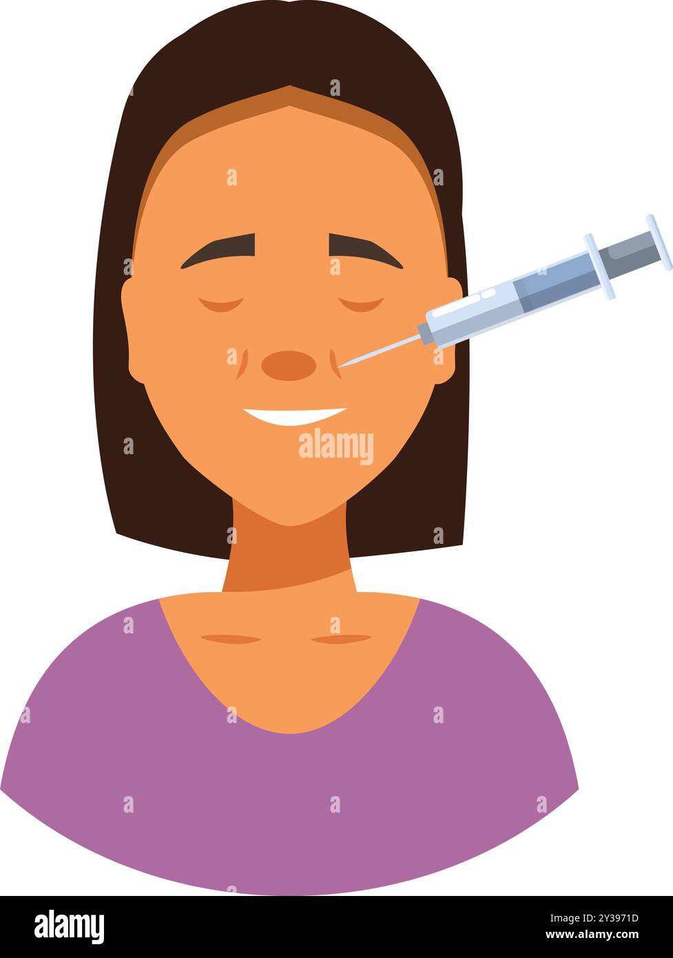 Botox injection woman in cosmetic Stock Vector Images - Alamy