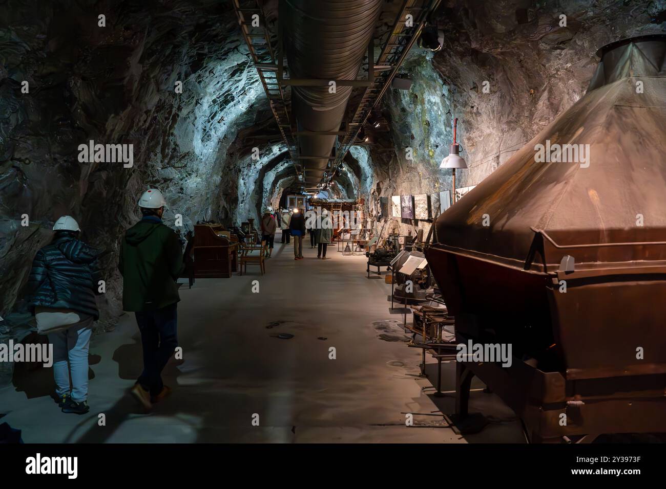 Kiruna, Sweden - 07.09.2024: Tourists in iron ore mine visitor centre ...